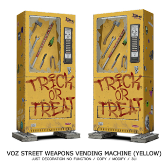 Second Life Marketplace - [VOZ] Street Weapons Vending Machine (Yellow)